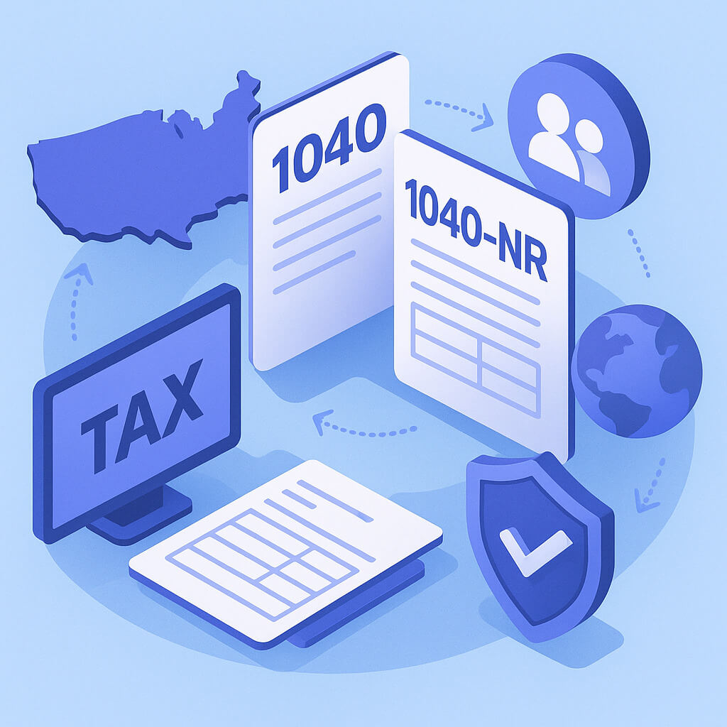 Formulario 1040 vs. 1040-NR: Claves para extranjeros